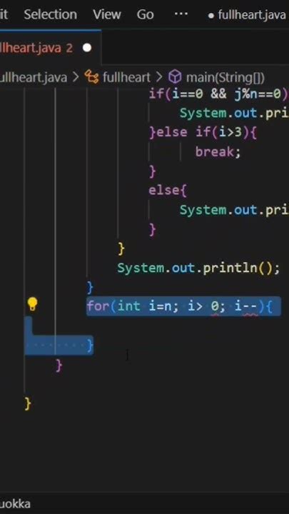 Print ️ Shape In Java🤔🤔java Coding Heart Youtube
