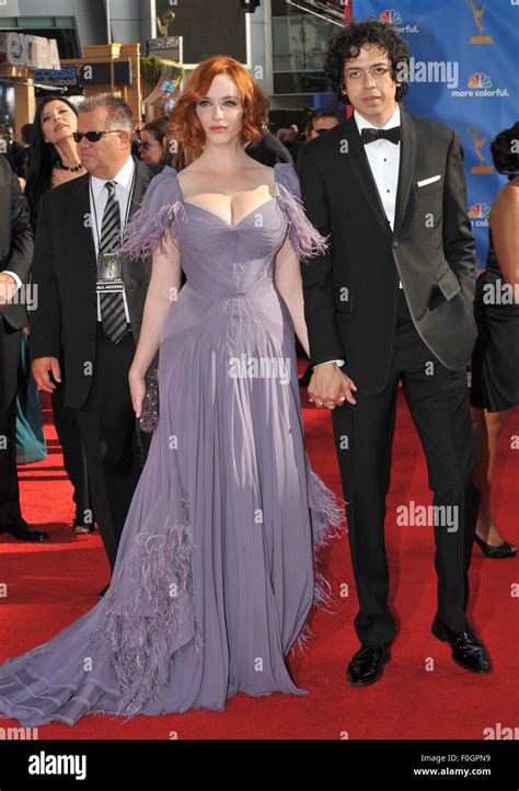 Los Angeles Ca August 29 2010 Christina Hendricks And Husband