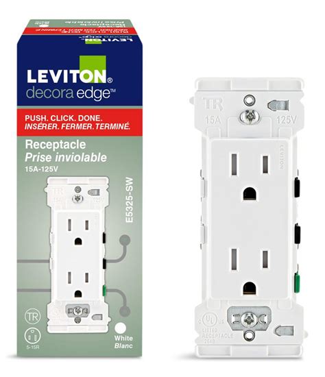 Leviton Decora Edge 15a 125v Receptacle White Canadian Tire