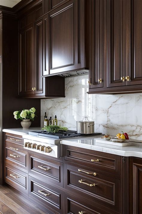 15 Stunning Kitchen With Dark Brown Cabinets Ideas Brown Cabinets