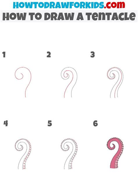 How To Draw A Tentacle Step By Step Tentacle Octopus Tentacles Drawing Drawings