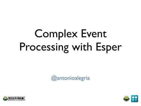 Complex Event Processing With Esper Ppt