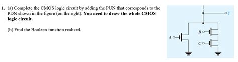 Solved A Complete The CMOS Logic Circuit By Adding The Chegg