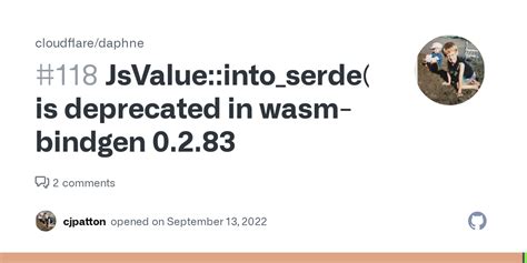 Jsvalueintoserde Is Deprecated In Wasm Bindgen 0283 · Issue 118