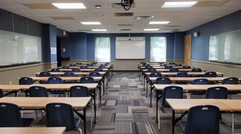 Empty Classroom Ready For Learning Premium Ai Generated Image Empty Classroom Ready For Learning Premium Ai Generated Image