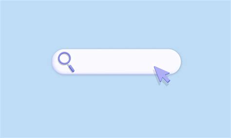 3d Vector Navigation Floating Search Bar For Web Browser Mockup Design 13051245 Vector Art At