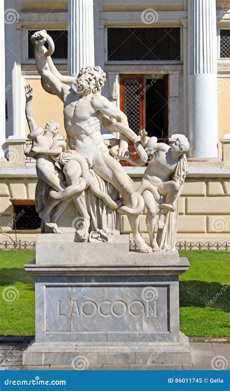 Sculptural Group Laokoon In Front Of Archaeological Museum Odessa Ukraine Stock Image Image