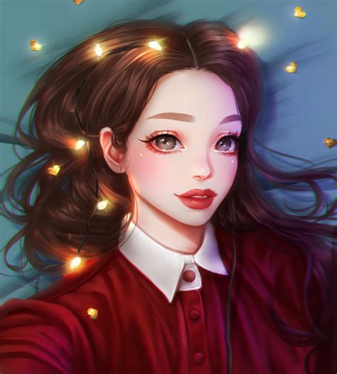 Safebooru 1girl Black Eyes Brown Hair Buttons Chromatic Aberration