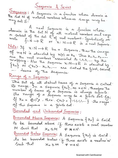 sequence series 2 sem pdf