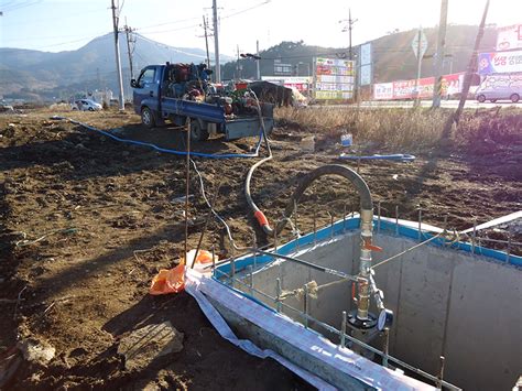 상수도수압시험test 수압시험 전경