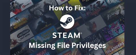 Full Guide How To Fix Steam Missing File Privileges