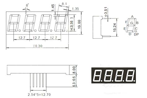 Led Display Inch Bit Common Cathode Anode Digital Tube Red LED Digital Display Segment