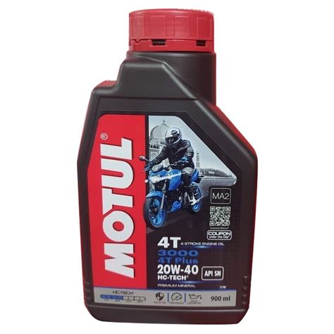 Premium Mineral Motul 3000 4t Plus 20w 40 Engine Oil Bottle Of 900 Ml