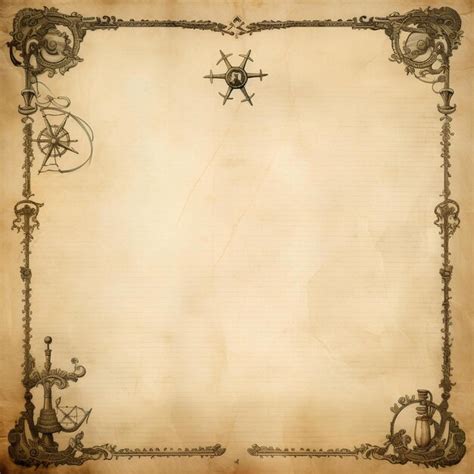 Premium Photo Ancient Steampunk Scroll With Empty Space