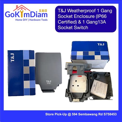 Tandj Weatherproof 1 Gang Socket Enclosure Ip66 Certified And 1 Gang 13a Socket Switch Shopee