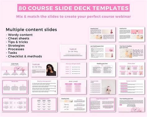 Webinar Slide Deck Template Canva Course Creator Slide Deck Etsy Artofit