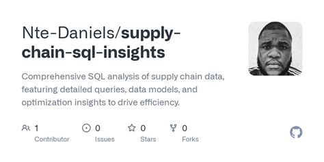 Github Nte Danielssupply Chain Sql Insights Comprehensive Sql Analysis Of Supply Chain Data