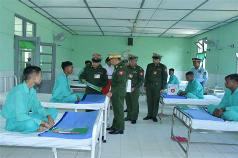 တပ်မတော်‌ဆေးရုံများ၌ တက်ရောက်ဆေးကုသမှုခံယူနေသူများအား သွားရောက်ကြည့်ရ