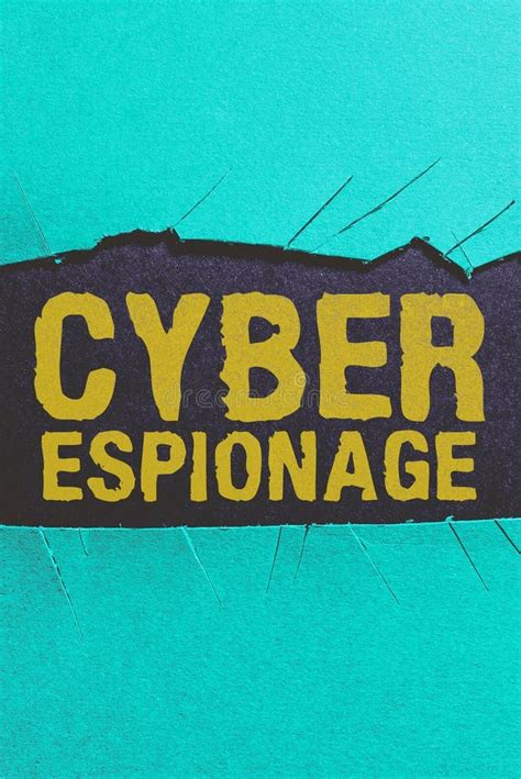 Writing Displaying Text Cyber Espionage Concept Meaning Obtaining