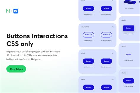 Buttons With Micro Interactions CSS Only Webflow