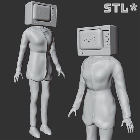 👩 Tv Woman From Skibidi Toilet 3d Fan Art・ Stl File For 3d Printing・cults