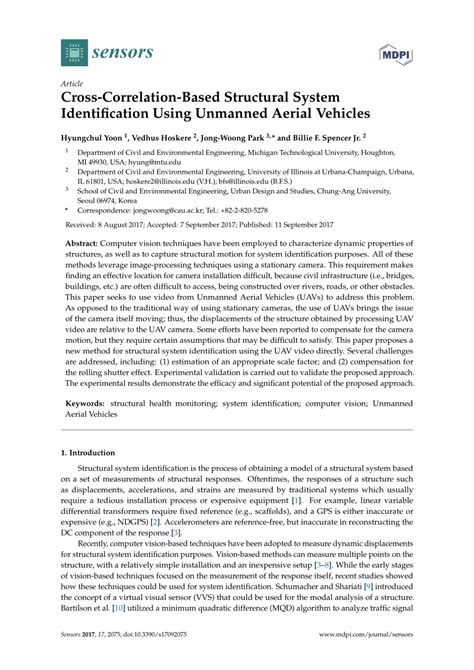 Pdf Cross Correlation Based Structural System Identification Using