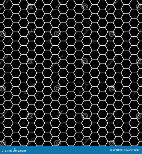 Vector Modern Seamless Geometry Pattern Hexagon Black And White Abstract Stock Vector