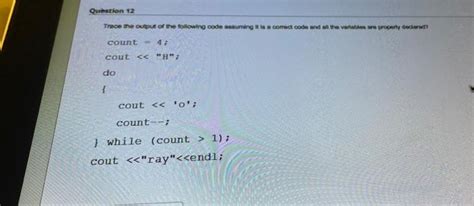 Solved Question Given The Following Code Int X 1 Y 27