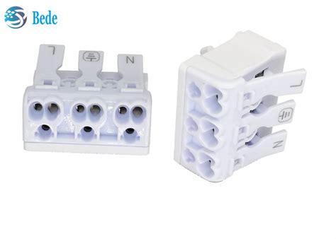 3 pole push wire connector quick terminal block suitable for joining