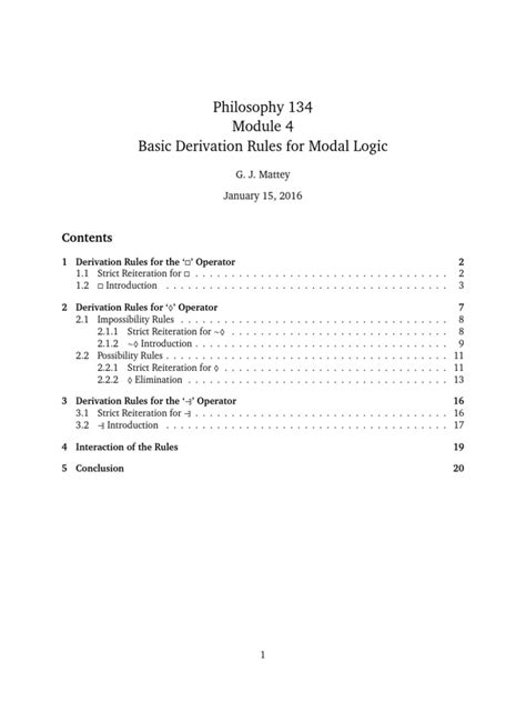 Module 4 Darivation Rules For Modal Logic Pdf Modal Logic Scope Computer Science