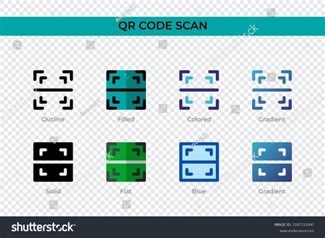 Qr Code Scan Icon Different Style Stock Vector Royalty Free Shutterstock