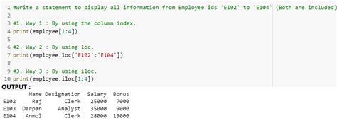 Dataframe Practice Questions With Solutions Part 2 Accessing Dataframe