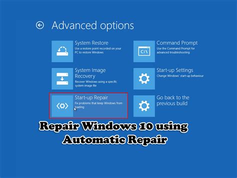 Repair Windows Using Automatic Repair