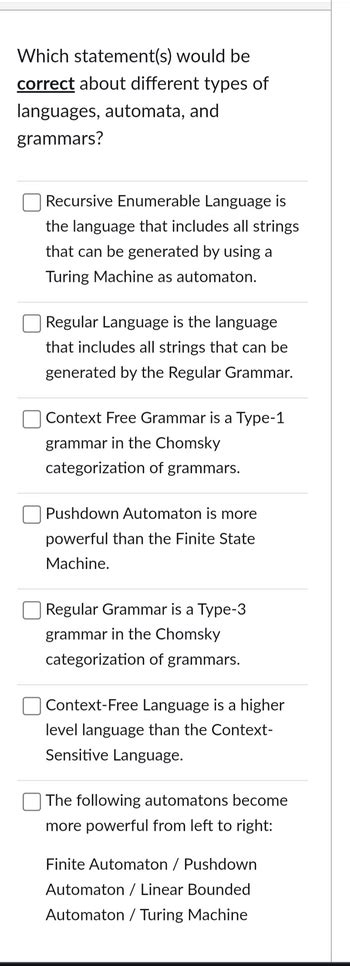 Answered Which Statements Would Be Correct About Different Types Of
