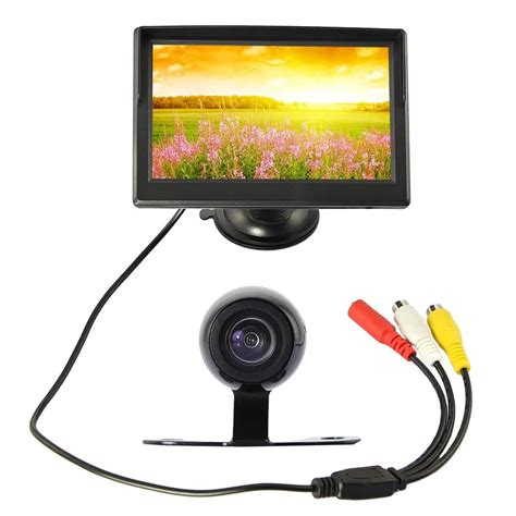 5 Inch TFT LCD In The Rear View Monitor Parking Backup Camera With NTSC PAL Video Format