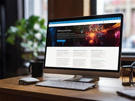 Homepage Displayed On A Computer Screen Ai Generated Premium Ai