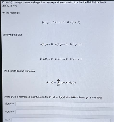 Solved 3 ﻿points ﻿use Eigenvalues And Eigenfunction