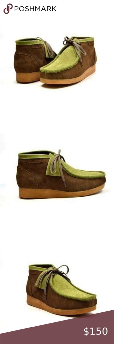 British Walkers New Castle Wallabee Style Boots Mens Forest Green