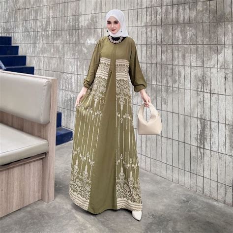 Jual Gamis Terbaru Elegan Mewah Gamis Abaya Remaja Gamis Terbaru 2024 Lebaran Wanita Import