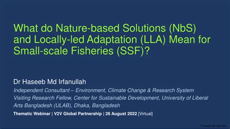 Pdf What Do Nature Based Solutions Nbs And Locally Led Adaptation Lla Mean For Small Scale