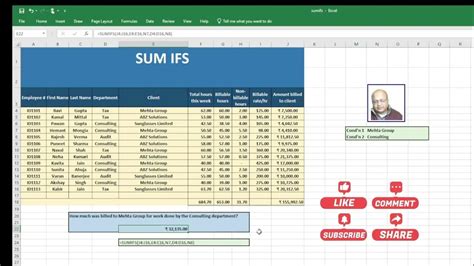 Excel Vi 062 Sumifsexcel Exceltech Excelformula Exceltips