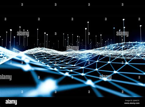 3d Rendering Big Data Visualization Digital Data Threads Plot Network