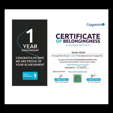 Sayani Ghosh On Linkedin I Blinked And A Year Just Flew By Blessed To Be A Part Of Capgemini