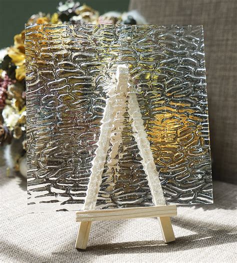 Clear Stained Glass Sculpture