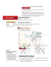 Graphing The Sum Of Two Functions Docx Graphing The Sum Of Two Functions Work With A Partner
