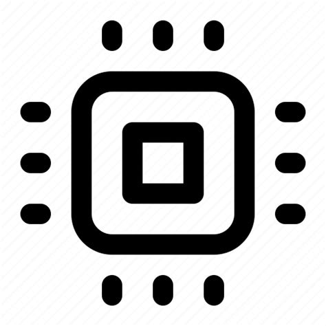 Cpu Chip Microchip Processor Microprocessor Icon Download On Iconfinder
