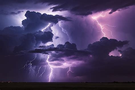 Premium Photo Lightning With Dramatic Clouds Of Thunder Storm