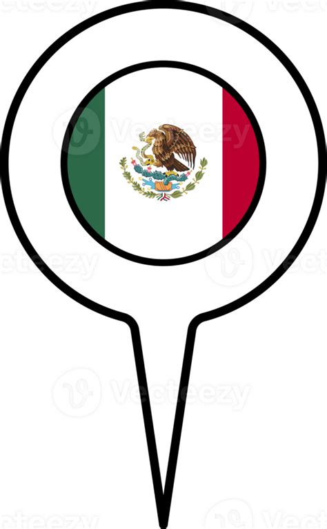 Mexico Flag Map Pointer Icon 23220316 Png