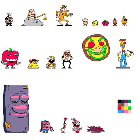 Pizza Tower Cast Pico8 Palette By Commandern On Deviantart