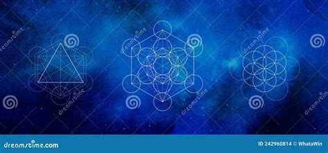 Mystical Sacred Geometry Vector Symbol Spirituality Harmony Stock